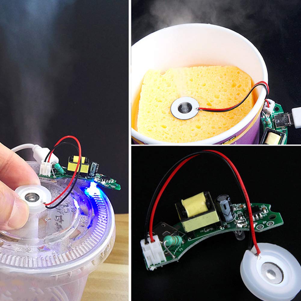 JIANWEI Mini Humidifier Driver Board, 5v Atomizatio-n Discs Plate Module Integrated Circuit Board Replacement with Timing Switch for Home Ultrasoni-c Stable Replacement Low Power(As Show)