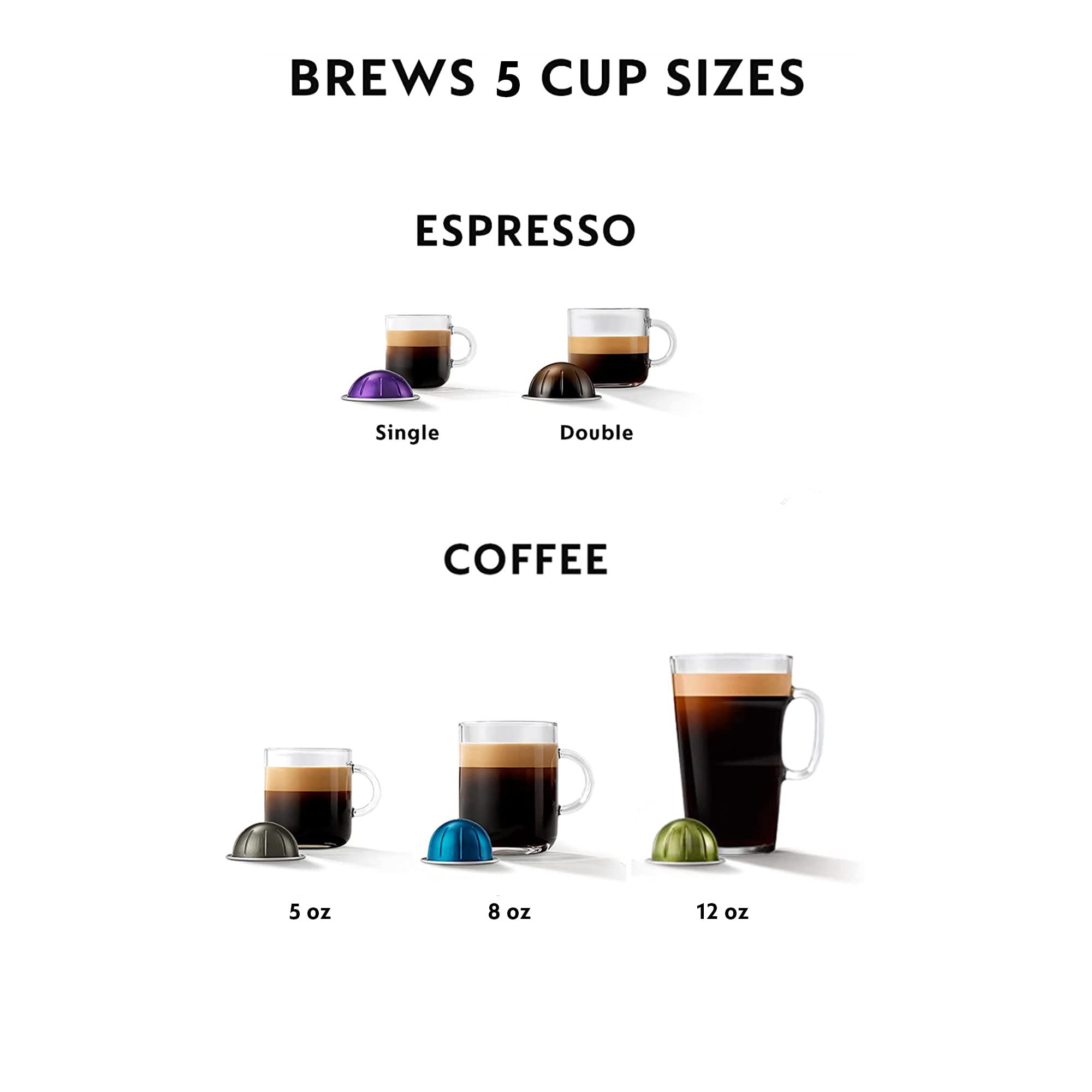 Nespresso Vertuo Pop+ by De'Longhi with Aeroccino, 1500 watts, Mango Yellow