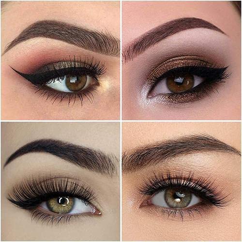 Gemonad Magnetic Eyelashes without Eyeliner 4 Pairs Reusable Dual False Lashes Natural Look 3D Effect Waterproof Fake Eyelash Set with Applicator(4-Pairs/16 Pieces)