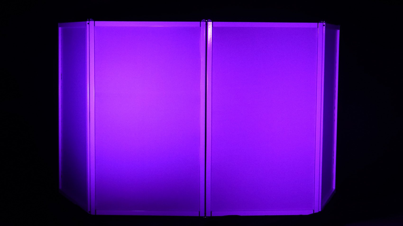 Rockville RFAAW DJ Event Facade Light Weight Metal Frame Booth+Travel Bag+Scrim,White