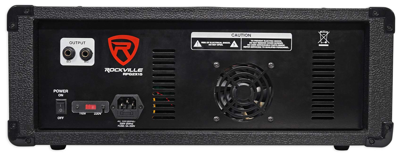 Rockville RPG2X15 Package PA System Mixer/Amp+15" Speakers+Stands+Mics+Bluetooth
