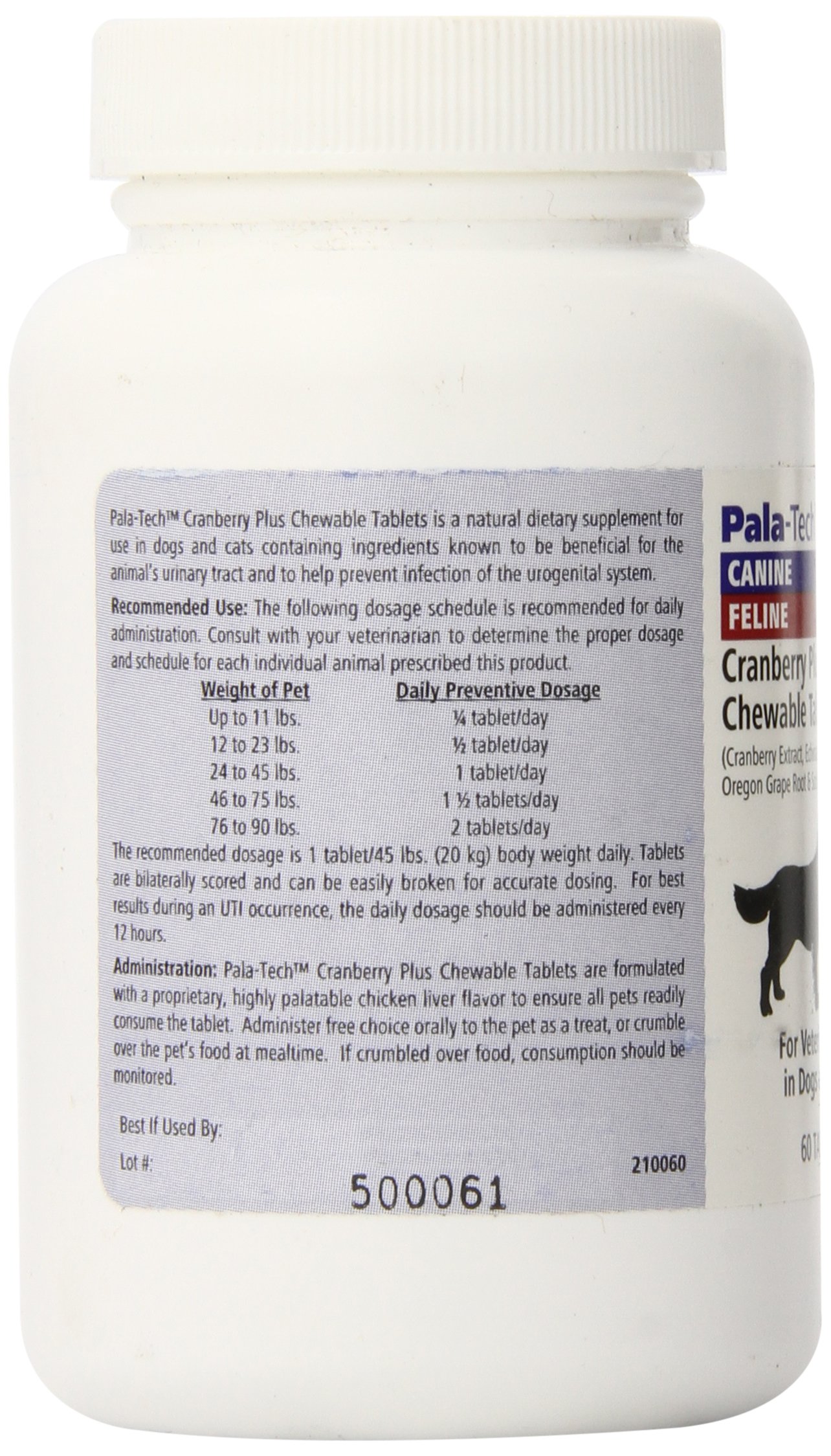 Pala Tech Cranberry Plus Chew Tabs 60 ct