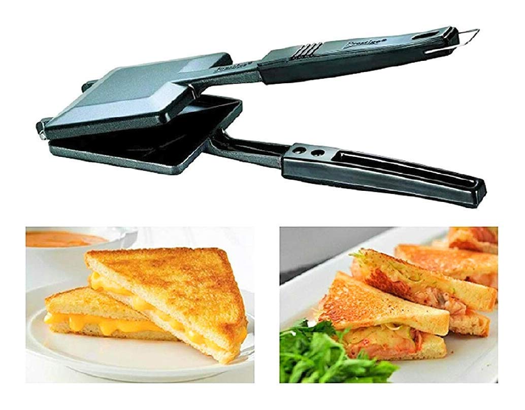 G & D Non-Stick Aluminum Double Sided Foldable Pan, 13 x 5 x 1.5 in, Suitable for Frying, Panini, Sandwiches, Omelettes, and More