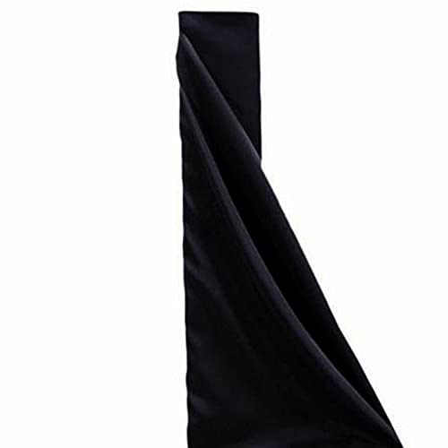 Polyester Black Fabric by The Yard, 54" Wide x 10 Yards Poly Fabric Roll for Furniture Upholstery and Drapery, Wedding Dress Decoration DIY Crafts