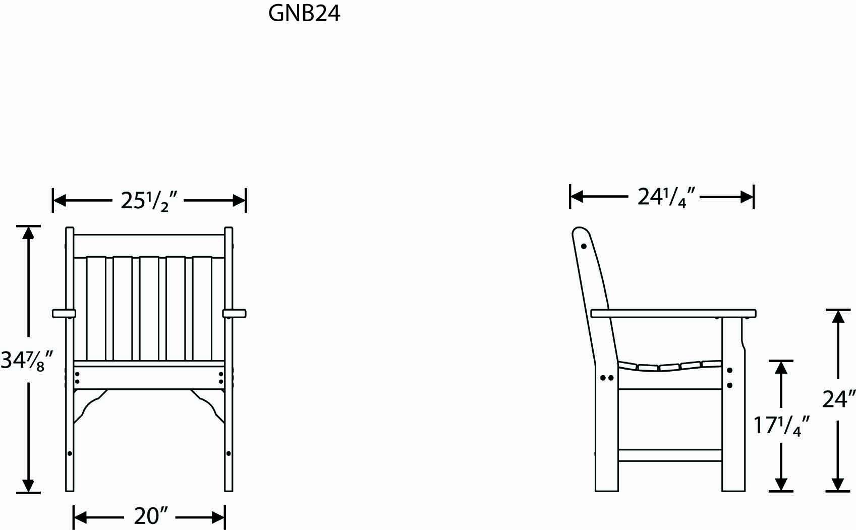 POLYWOOD Vineyard Arm Chair, Teak