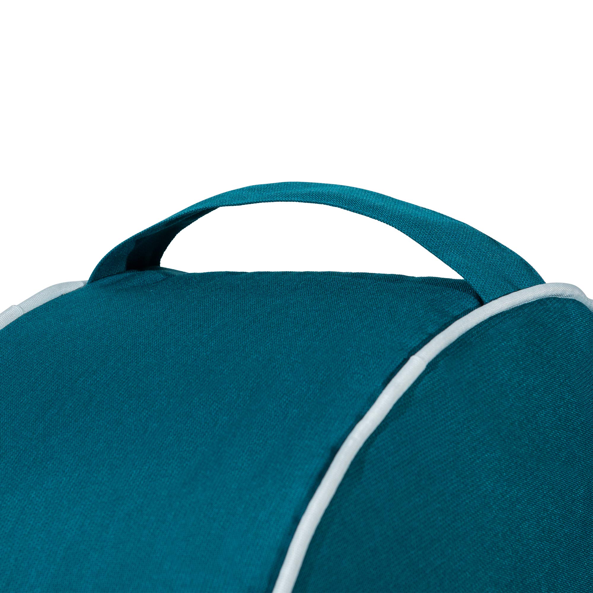 QILLOWAY Indoor/Outdoor Inflatable Stool,Round Ottoman,All Weather Foot Rest for Kids or Adults, Camping or Home (Navy Blue)