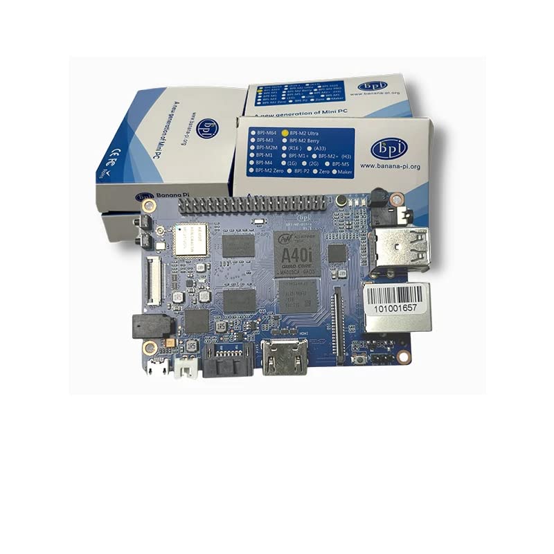 Generic Banana Pi BPI-M2 Ultra Allwinner A40i Quad Core 2GB DDR3 8GB eMMC with Onboard WiFi BT4.0 Support SATA MIPI DSI CSI Single Board