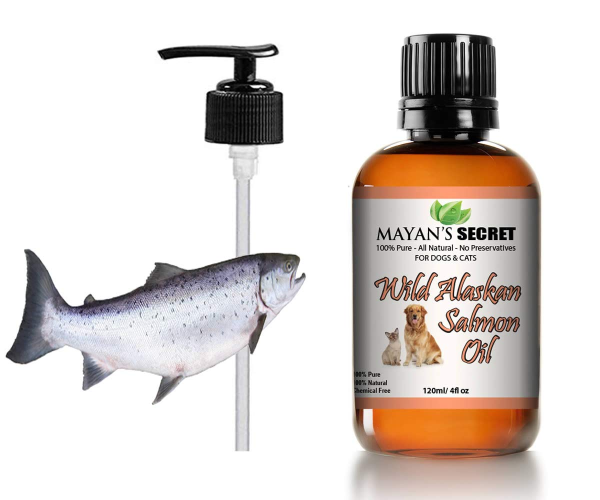 Pure Wild Alaskan Salmon Oil for Dogs & Cats - Supports Joint Function, Immune & Heart Health - Omega 3 Liquid Food Supplement for Pets - All Natural EPA + DHA Fatty Acids for Skin & Coat