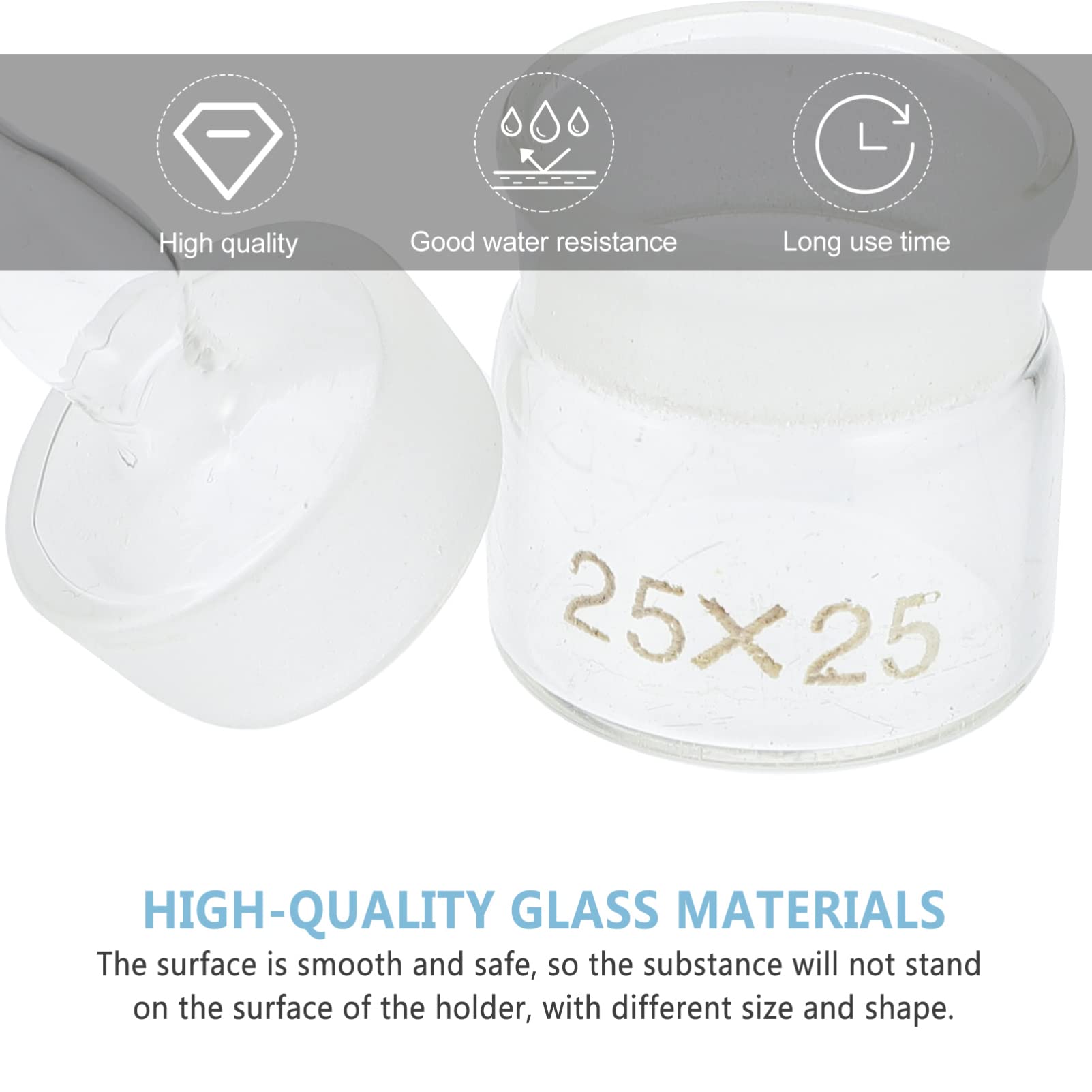 POPETPOP Laboratory Sampling Glass Weighing Bottle: 5pcs Clear Specific Gravity Bottles Equipment Laboratory Supply Weighing Holder Iwith Interchangeable Ground Stopper