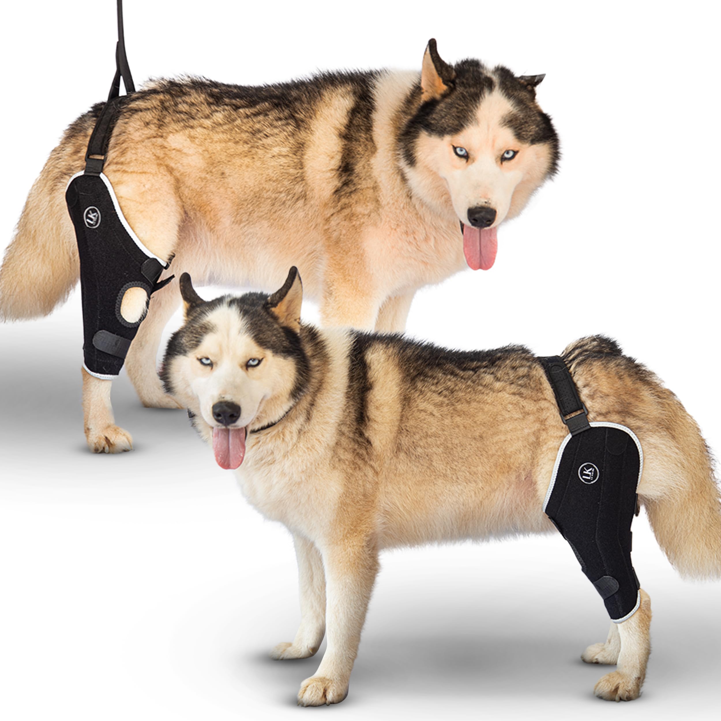 LA KALBA Dog Knee Brace for Torn Acl Hind Leg - Neoprene Dog Leg Braces for Back Leg with Aluminium Splints, ACL Knee Brace for Dogs with Reflective Trims (Left Leg - Small)