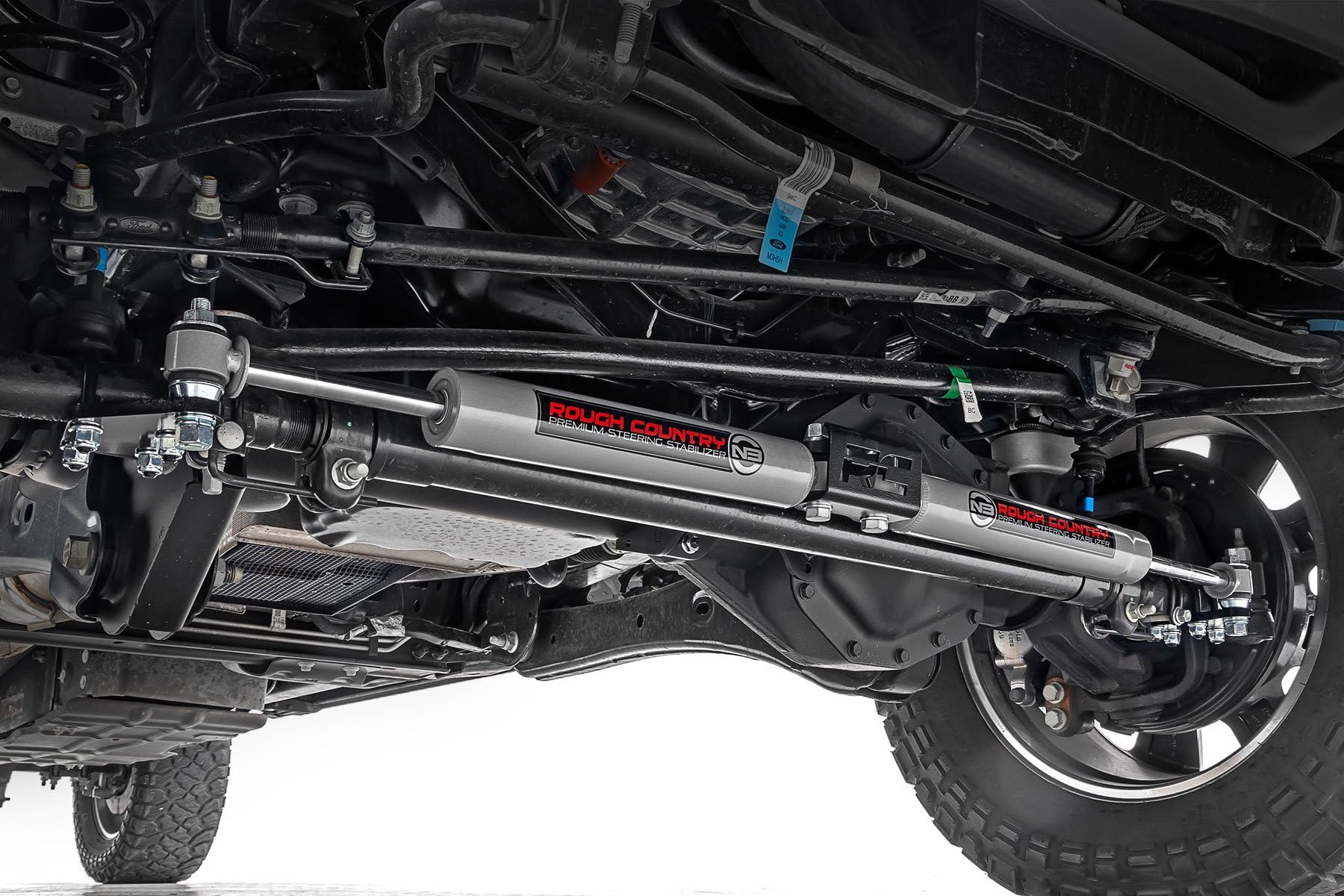 Rough Country N3 Dual Steering Stabilizer for 05-24 Ford Super Duty - 8749130