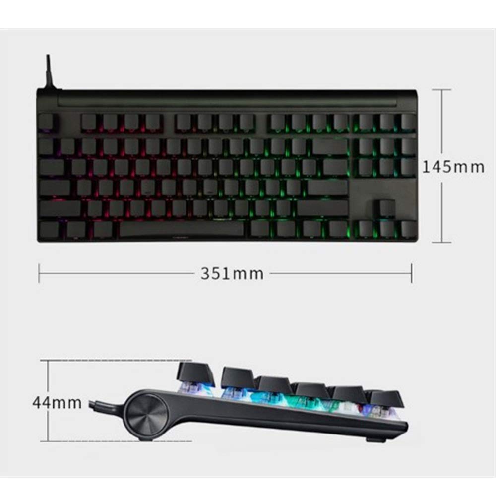 YADSHENG Mechanical Gaming Keyboard USB 2.0 Wired 87 Keys White Backlit Cherry MX Switch Mechanical Keyboard Suitable for Office and Home Use Keyboards (Color : White, Size : Brown Switch)