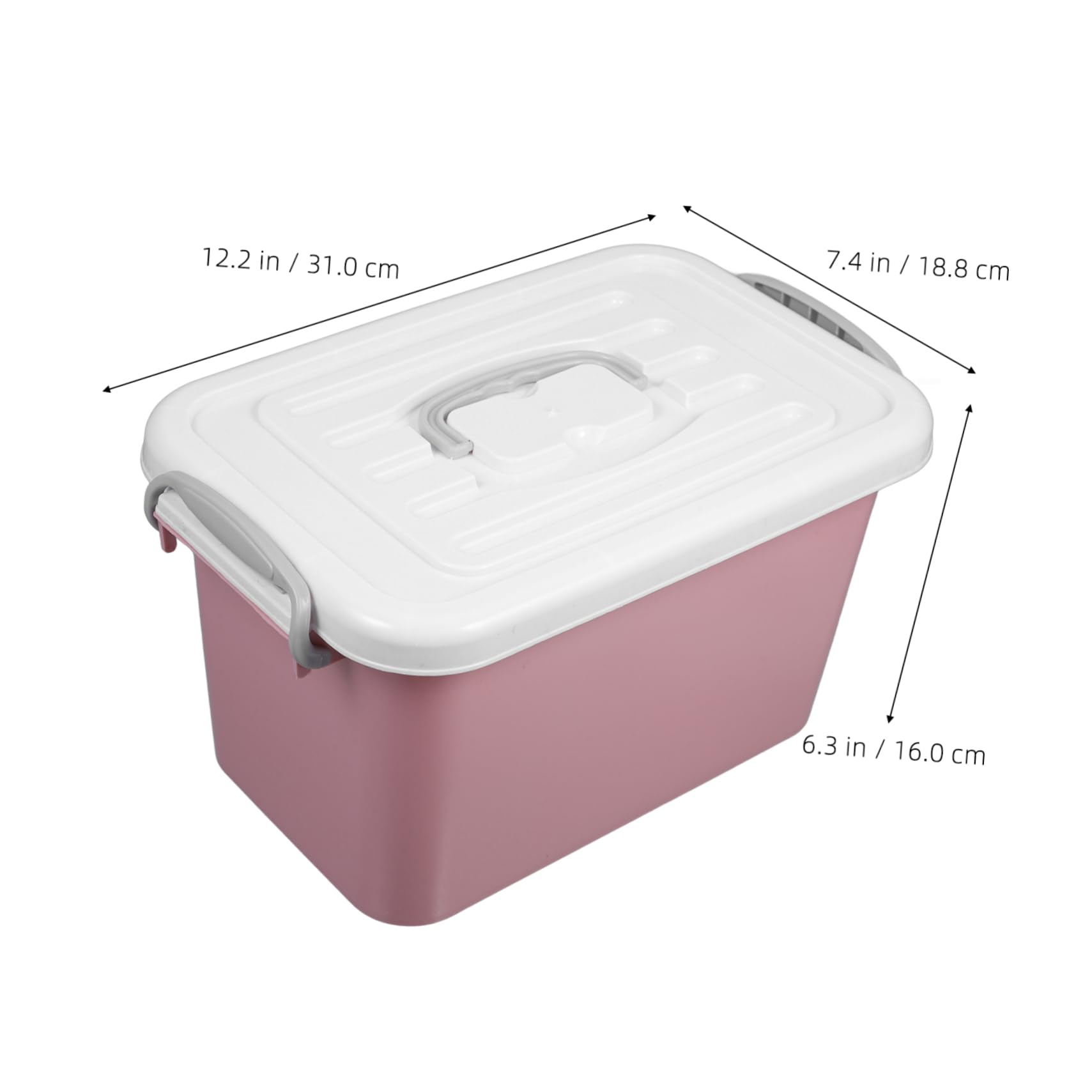 IMIKEYA Box Storage Bins with Lids Fabric Storage Baskets Building Blocks Storage Containers Toy Storage Bins Book Bin Storage Basket with Lid Plastic Storage Container with Lid Pp Pink
