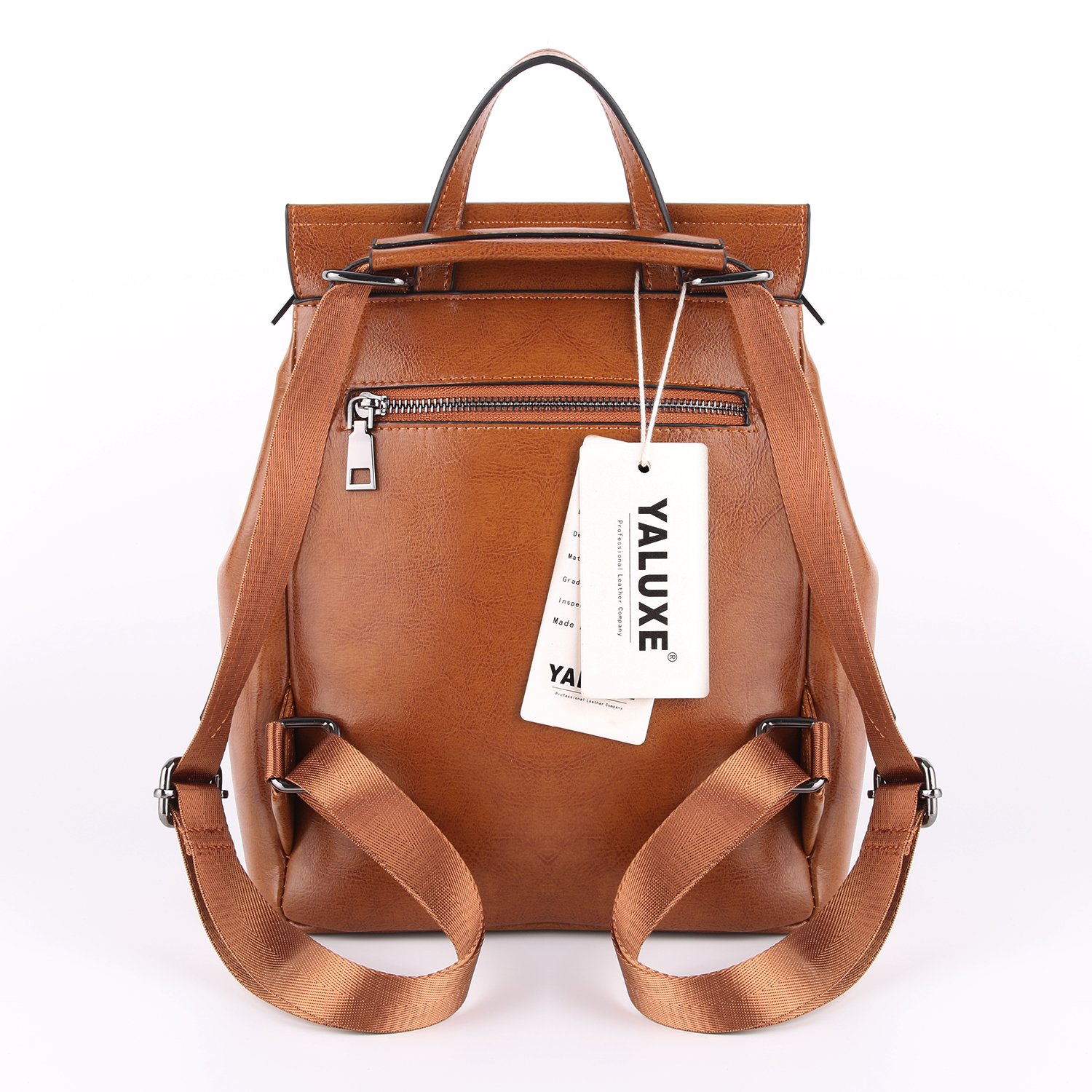 YALUXE Women's Genuine Leather Backpack Purse Fashion Shoulder Bag Handbag Daypack