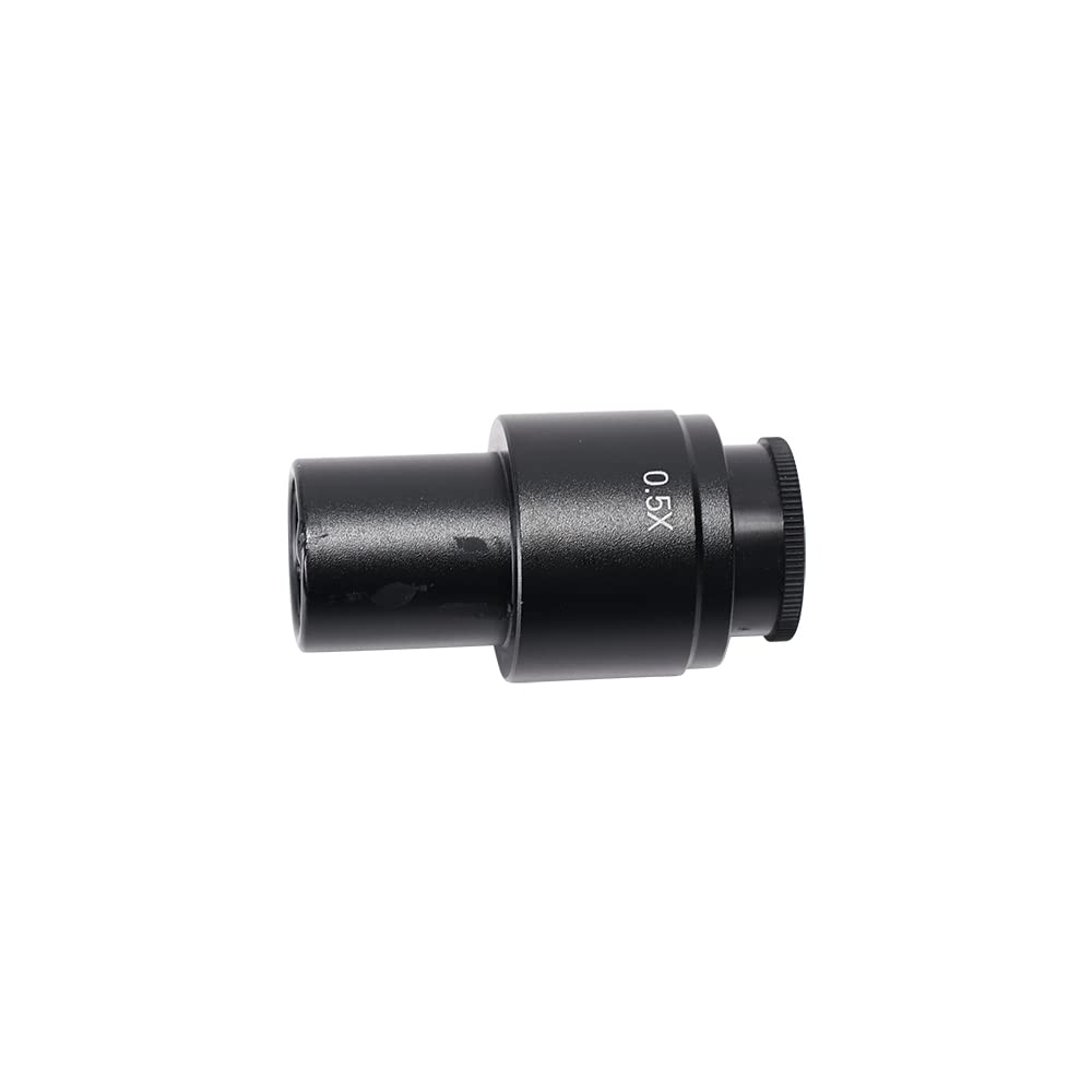 HAYEAR Industry Microscope Lens C Mount Eyepiece Lens Tube 0.35X 0.5X 1X 2X for Optical Zoom 0.7X - 4.5X Monocular Lens (0.5X)