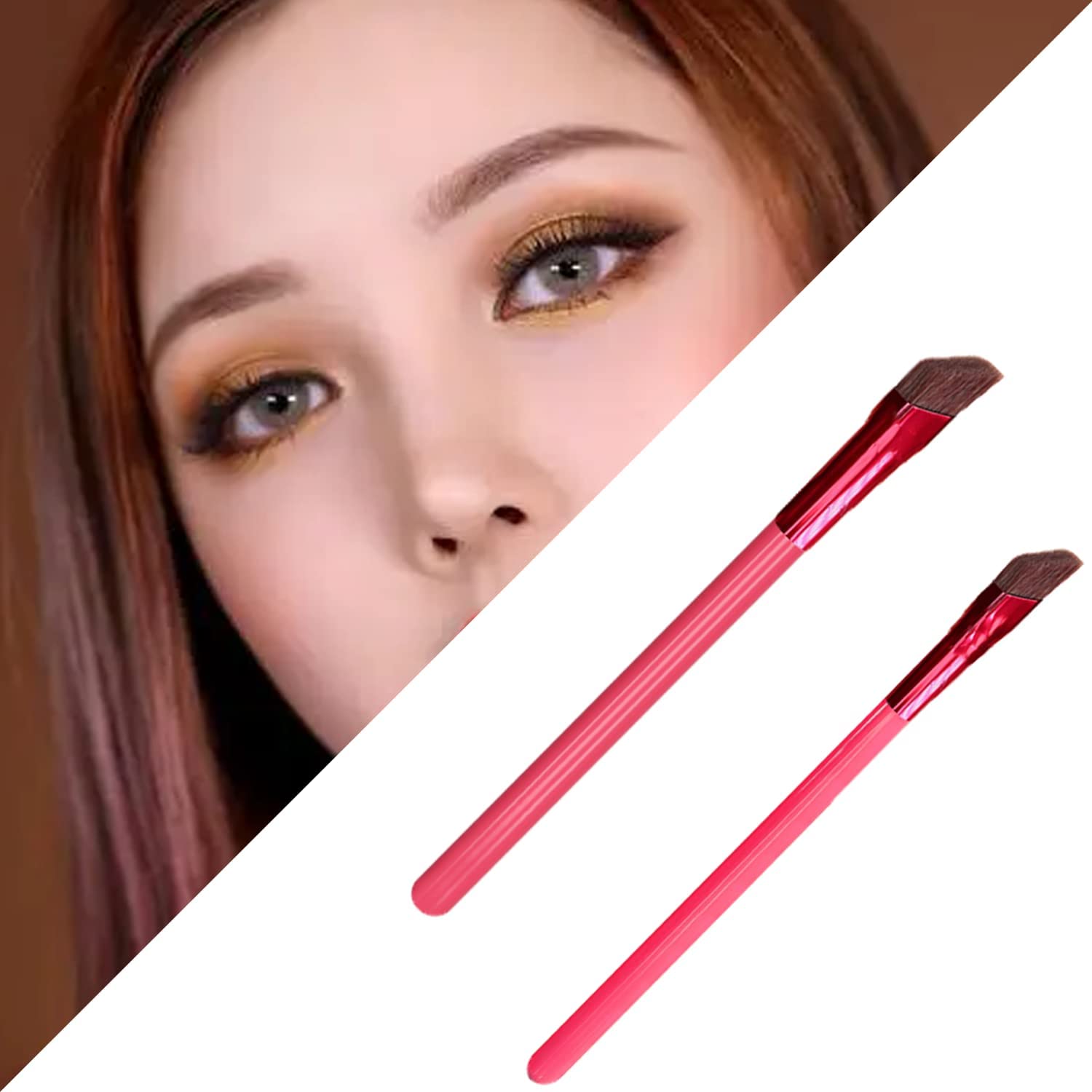 HYOIIO Eyebrow Brush Professional Eyebrow Brush Multi Function Eyebrow Brush Three-dimensional Concealer Makeup Brush Angled Eyebrow Hairline Brush