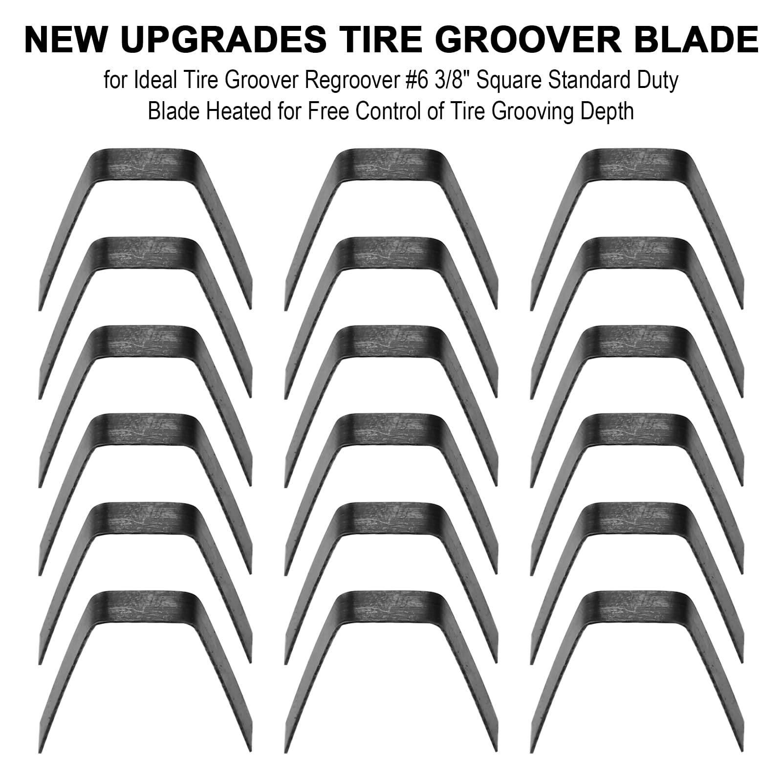 Niahm Tire Groover #6 Blades for V100 Groover, Flat Bottom, 3/8" Square Standard Blade Pack of 18