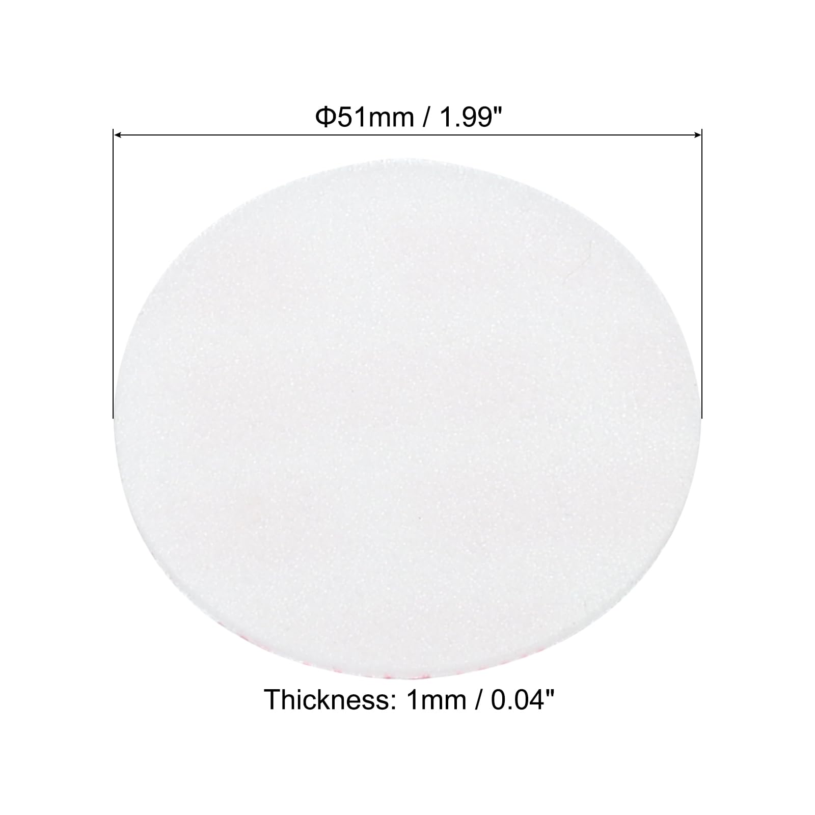 PATIKIL 51mm/1.99inch Foam Lid Liner, 100Pcs PS Foam Resistant Tamper Pressure Sensitive Seal for Bottle Cap Liners Seals, White Red