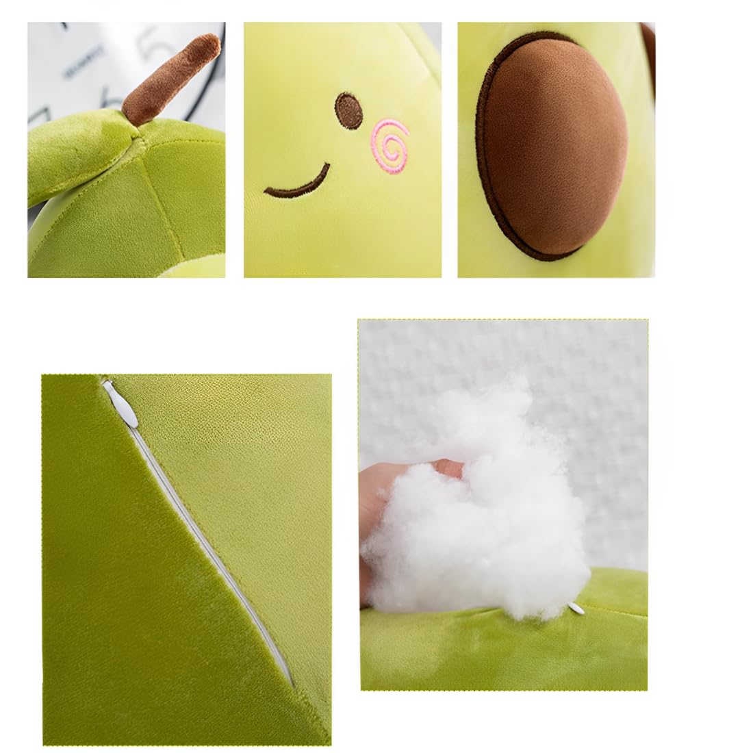 OPHRBU Cute Avocado Stuffed Plush Soft Hugging Pillow Toy,Plush Toy Doll Sleeping Pillow Doll Doll for Ideal Gift for Birthday, Valentine's Day, Christmas (27.5")