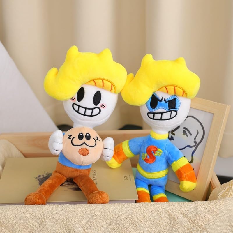 Nieqn Bryson and Ham Plush, Cute Cartoon Anime Bryson and Ham Plush,Soft Stuffed Plush Toy Sofa Decor Pillow Collection Toy,Yellow Plush Boy Plush Toys Gift for Kids Children