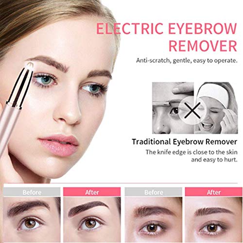 Electric Eyebrow Trimmer Mini Eyebrow Shaver Instant Painless Face Brows Hair Remover Epilator Portable Razors Make Up Eye Brow Shaper