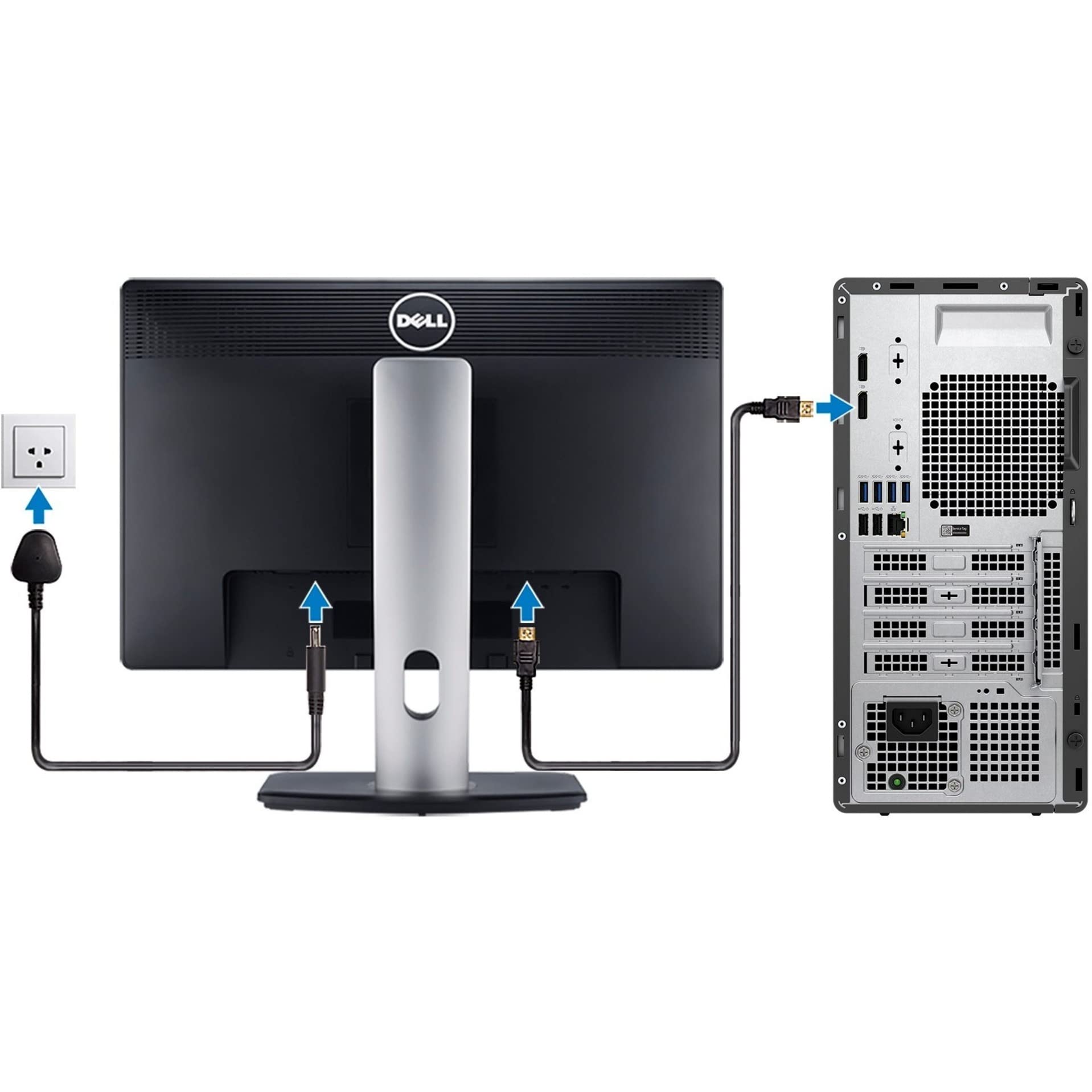 Dell OptiPlex 5000 Desktop Computer - Intel Core i5 12th Gen i5-12500 Hexa-core (6 Core) 3 GHz - 8 GB RAM DDR4 SDRAM - 256 GB M.2 PCI Express NVMe 3.0 x4 SSD - Tower - Black