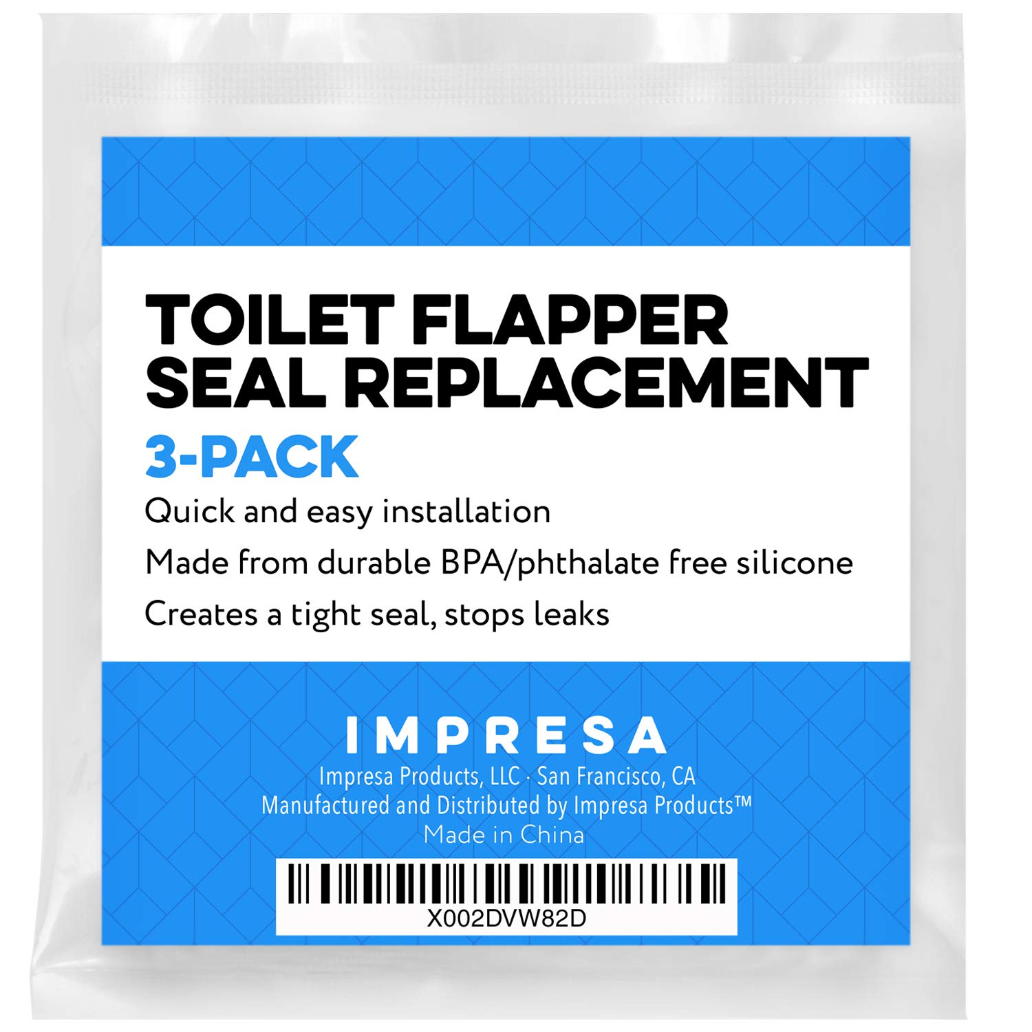 Impresa 3 Pack Replacement for Vormax Toilet Tank Silicone Flapper Seal Gasket 3ββ - American Standard 7381424-100.0070A