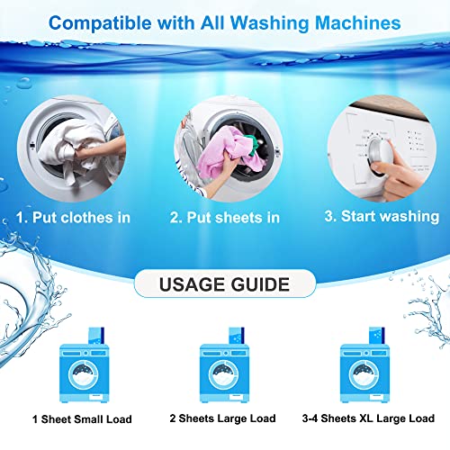 LANSIRY Laundry Detergent Sheets - 200 Loads Fresh Linen Scent Washing Detergent Strips, Compact Lightweight Liquidless Eco-Friendly Hypoallergenic Portable Soap Sheets for Save Space and Travel