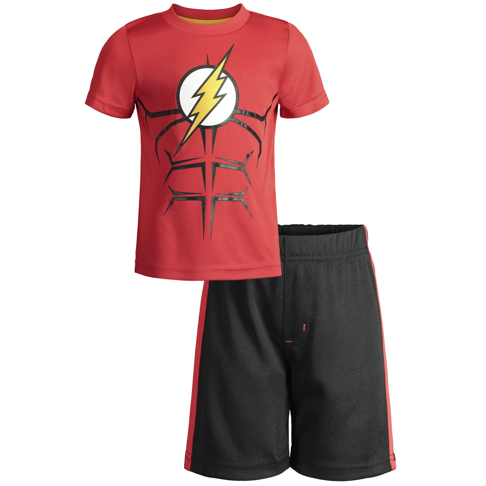 DC Comics Justice League Batman Little Boys Graphic T-Shirt Mesh Shorts Set Batman Dark Grey 5