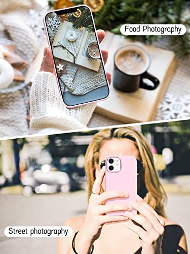 Ownest Compatible for iPhone 12 Case and iPhone 12 Pro Case 6.1 Inch with Silicone Shockproof Protective Slim Phone Case for iPhone 12/12 Pro with [Soft Touch Microfiber Lining]-Light Pink