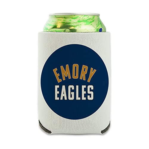 Emory University Eagles Logo Can Cooler - Drink Sleeve Hugger Collapsible Insulator - Beverage Insulated Holder