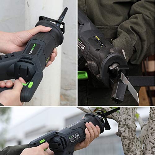 GALAX PRO 20 V Max Cordless Combo Kit, 20 N.m Impact Drill Driver, Reciprocating Saw 0-3000 SPM, 1.3 Ah Li-ion Battery Pack with Charger and 7 Pieces blades