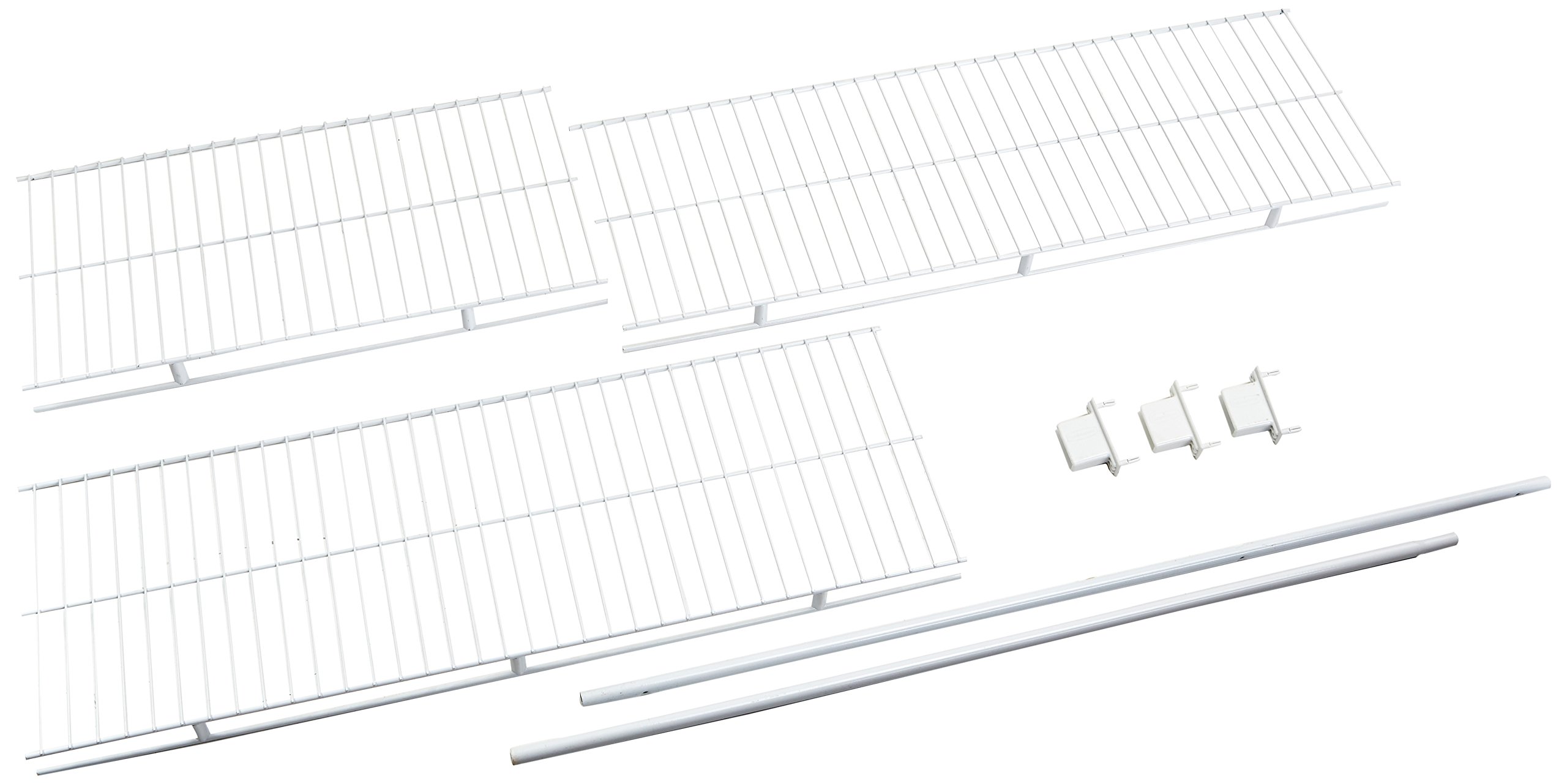 Rubbermaid Direct Mount Non-Adjustable Closet System, Hardware, White, FreeSlide Rod Spacer, Set of 2 (1875979)