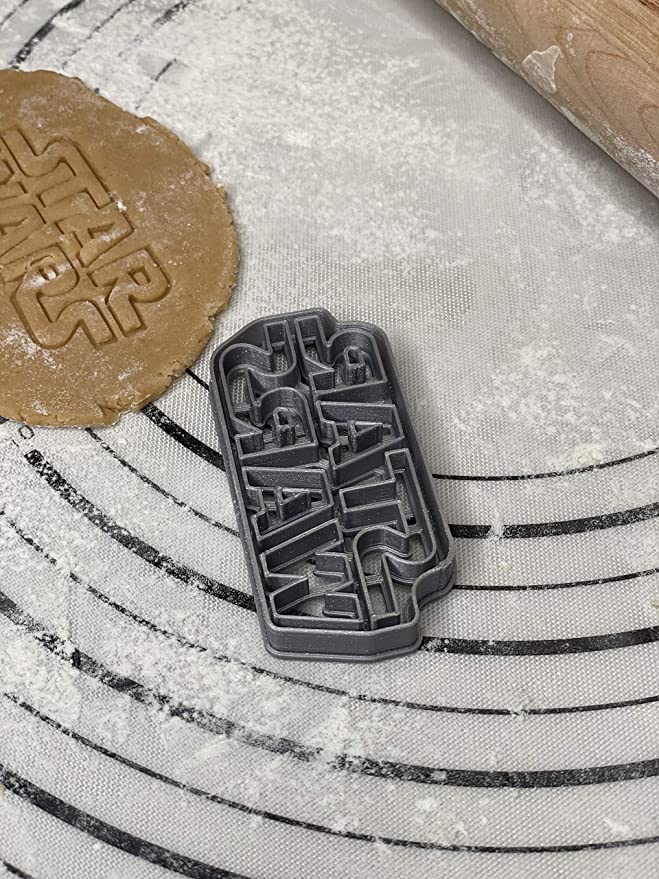 Galaxy Wars Logo Cookie Cutter & Mold (XL Size, 2”x4.1” Inch-Scale) Produced by 3D Kitchen Art