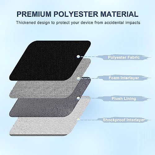 Laptop Sleeve Case for 2023 MacBook Air 15.3 inches A2941 M2 Chip Canvas Handbag Portable Package Pouch Carrying Travel with Stainless Steel Zipper Polyester Accessories (Black)