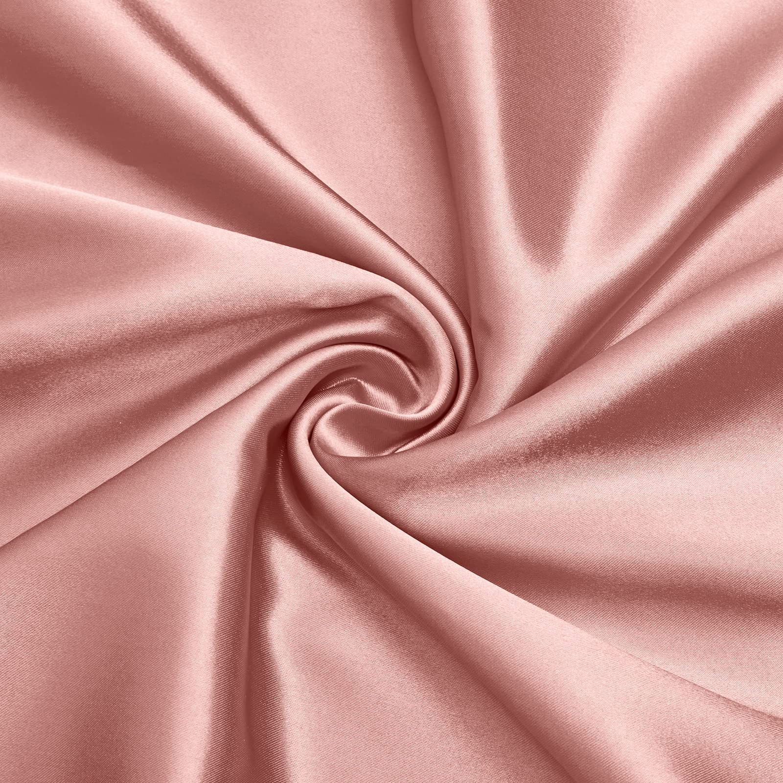 VACVELT Satin Fabric by The Yard, 60 Inch Wide Rose Gold Satin Fabric Shiny & Soft Cloth Fabric, Silky Satin Fabric for Bridal Dress, Wedding Decorations, Crafts, Sewing, Draping (2 Yards)