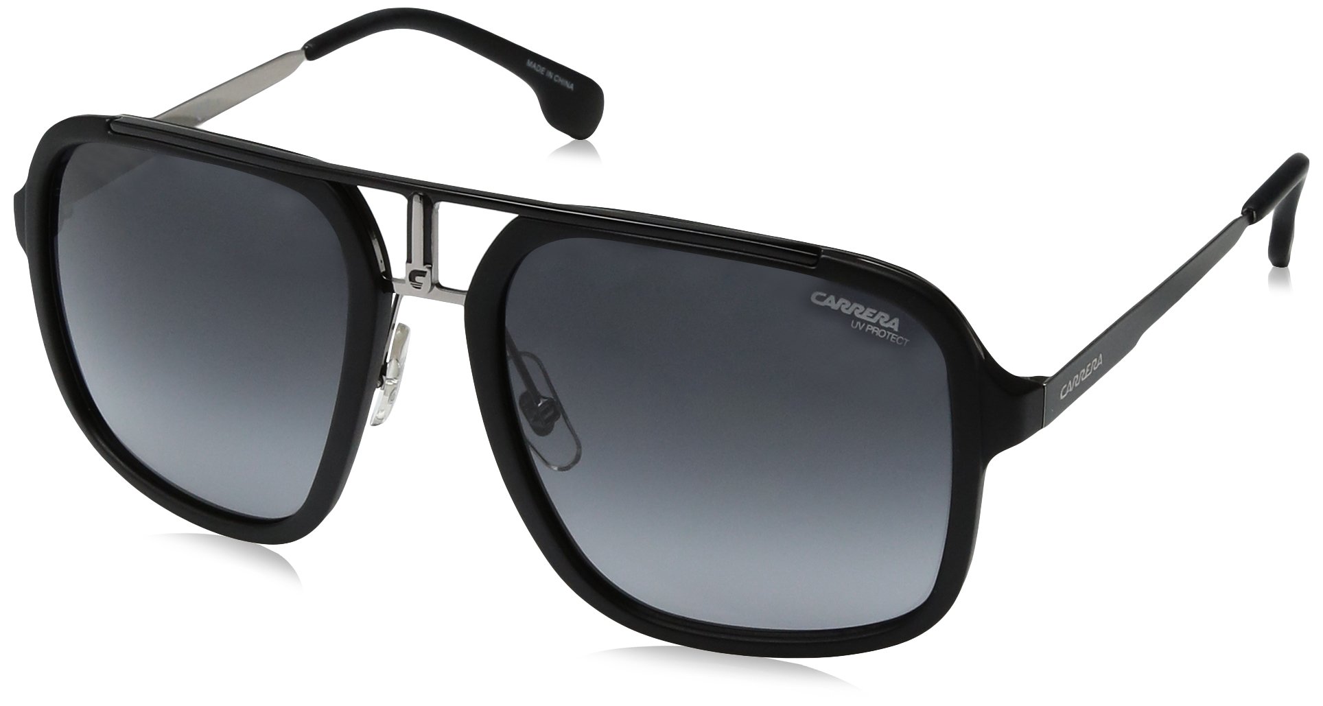 Carrera Sunglasses (Safilo Group) Men's CA1004/S Pilot Sunglasses, Matte Black Ruthenium/Dark Gray Gradient, 57 mm