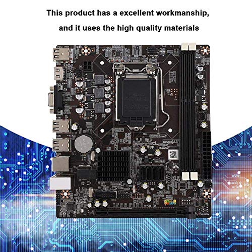 Desktop Motherboard for Intel H81, CPU for Intel LAG 1150 2DDR3 1600/1333/1066Mhz Memory 1PCI E×16 Motherboard with SATA 2.0 USB 2.0 Support VGA& Dual Output