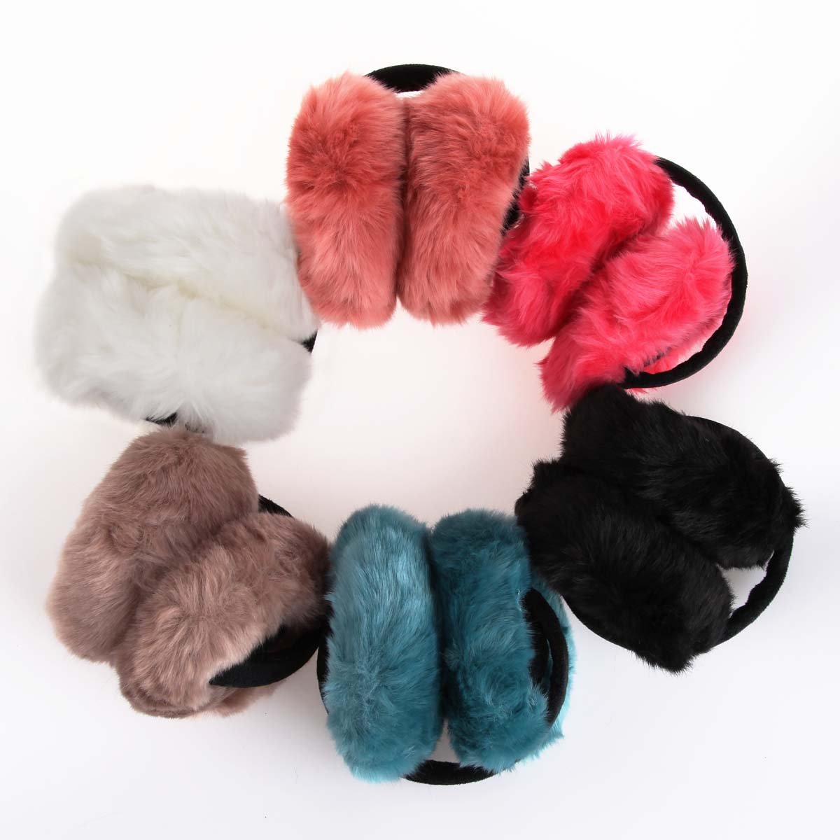 ChikaMika Earmuffs for Women Kids Large Super Warm Over Ear muffs Foldable White Ear Warmers