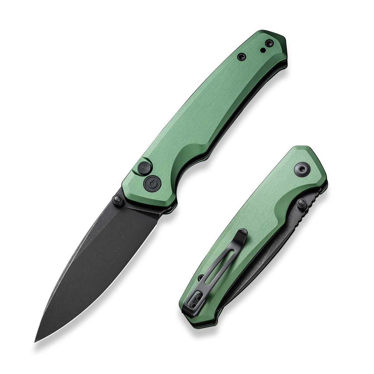 CIVIVI Pocket Folding Knife with Button Lock and Thumb Stud Opener, 2.97" Nitro-V Blade Aluminum Handle, Altus Utility Small Knife for Men Women EDC C20076-5