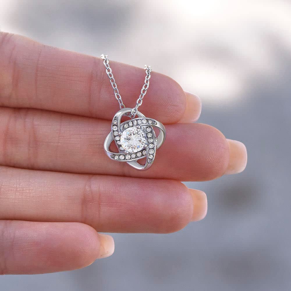 GLAVICY Dear Mama Poem Message Card with Love Knot Necklace Gift Set | Remembrance Gift for Mom Pregnancy Loss, Child Loss, Miscarriage | Give Her A Peace Gift