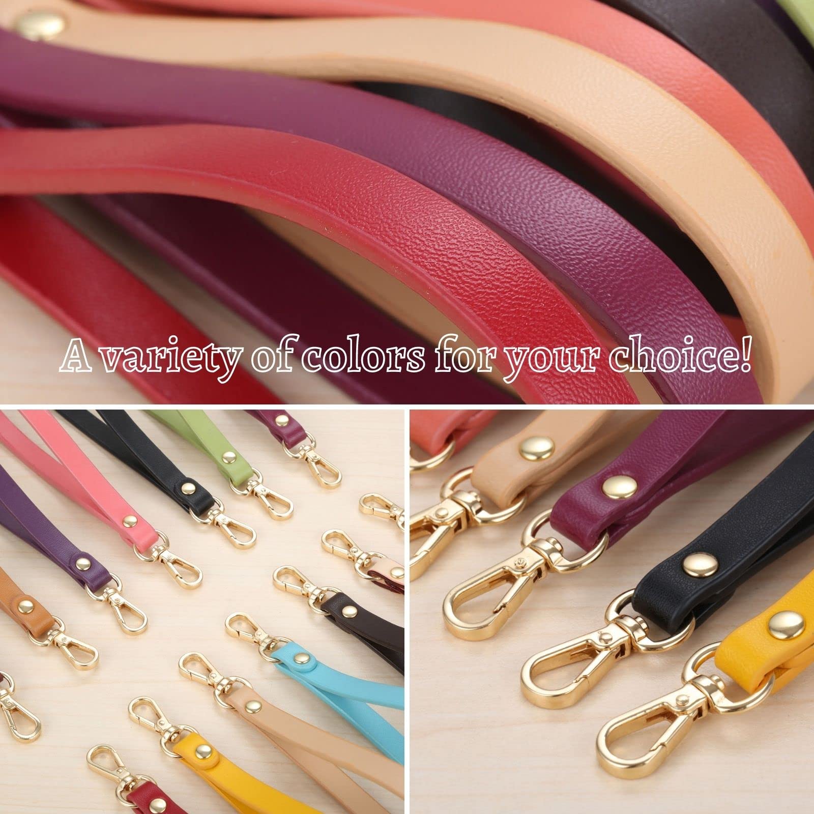 Yetaha Coffee Genuine Leather Wristlet Strap, 150mm x 8mm Hand Wrist Strap with Lock for Clutch Wallet Cellphone Key