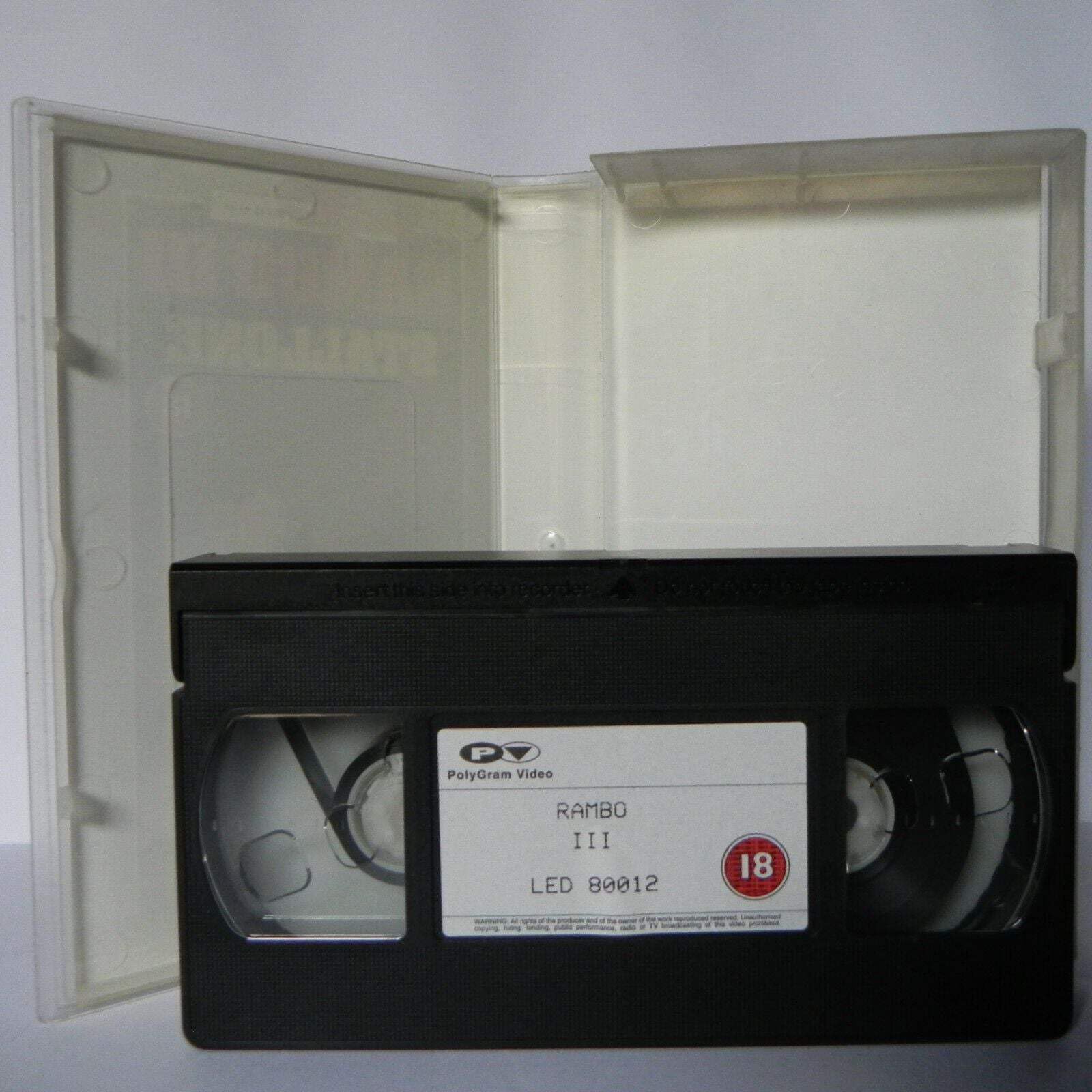 Rambo 3: Sylvester Stallone - (1988) Action/Adventure - Soviet-Afghan War - VHS
