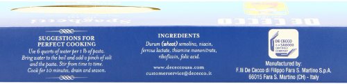De Cecco Pasta, Spaghetti No. 12, 1 Pound (Pack of 5)