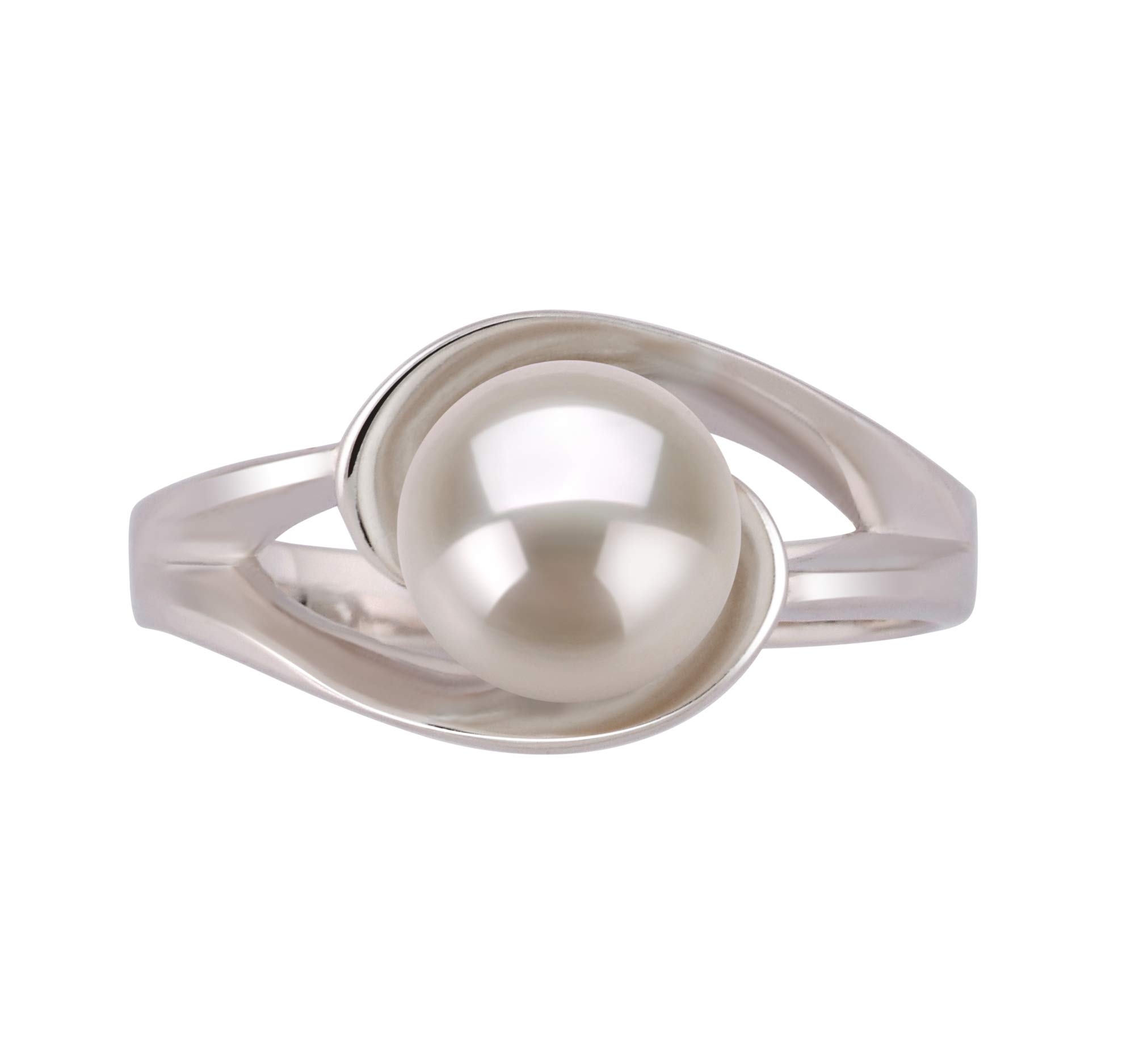 Clare White 6-7mm AAA Quality Freshwater 925 Sterling Silver Cultured Pearl Ring For Women - Size-6