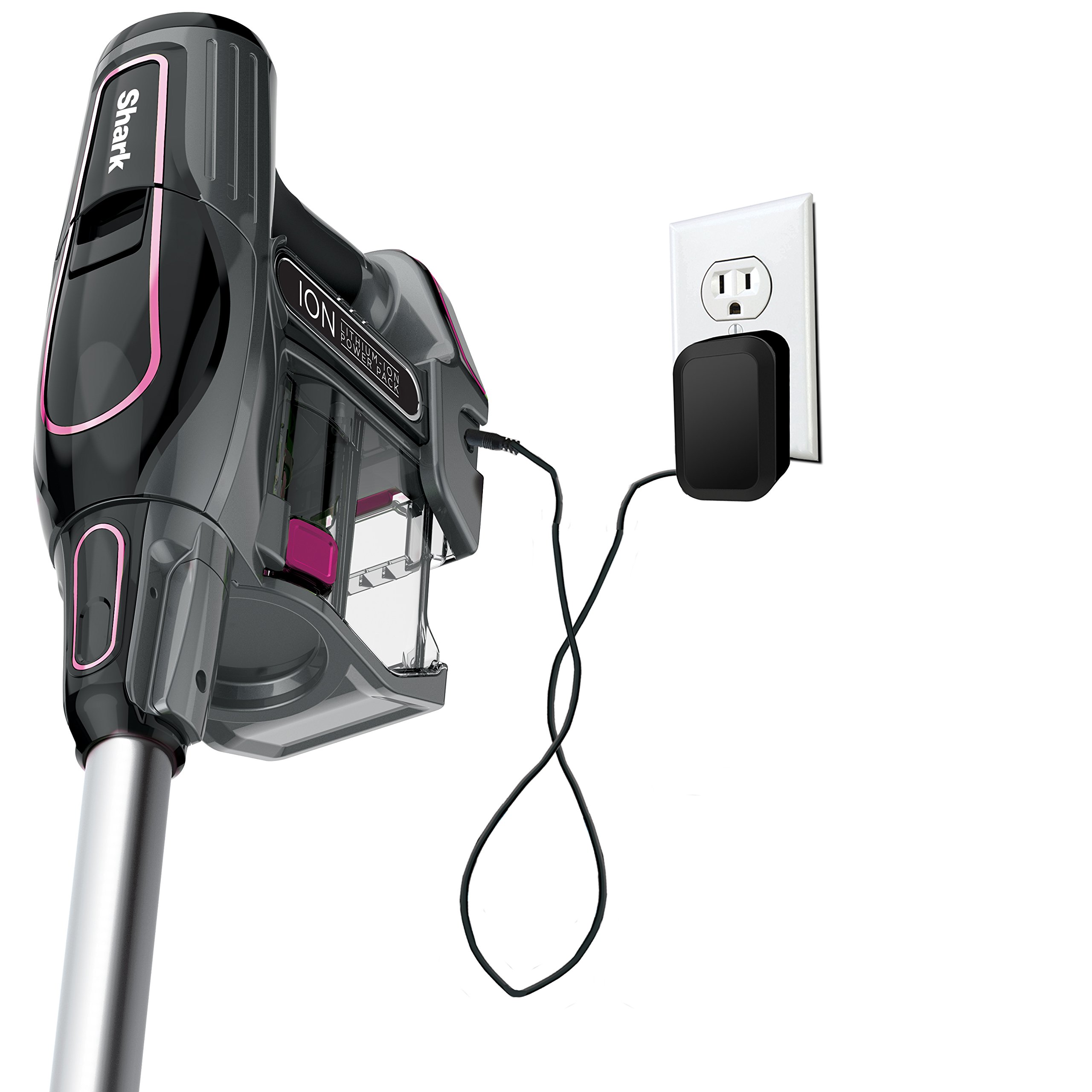 Shark Rocket Ion Ultra-Light Cordless Bagless Vacuum for Carpet and Hard Floor with Lift-Away Hand Vacuum and Rechargeable Ion Battery (IR101), Pink