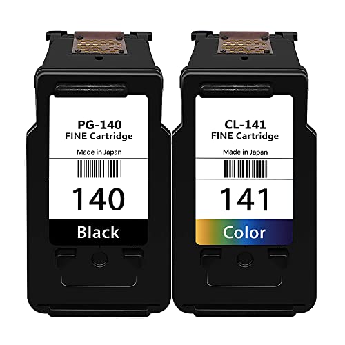 Weizhiya for Canon PG-140 CL-141 Ink Cartridges Pixma MG2110 MG2140 MG3110 MG3210 MG3510 MG3610 Printer, Black & Tri-Color, Standard