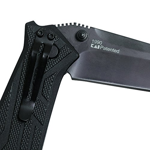 Kershaw Brawler Pocketknife, 3" 8Cr13MoV Steel Modified Tanto Blade, Assisted Folder Opening with Flipper, Liner Lock System, Tactical EDC