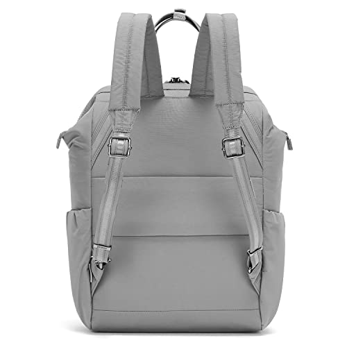 Pacsafe Women's Citysafe CX 17L Anti Theft Backpack-Fits 16 inch Laptop, ECONYL Gravity Gray, One Size
