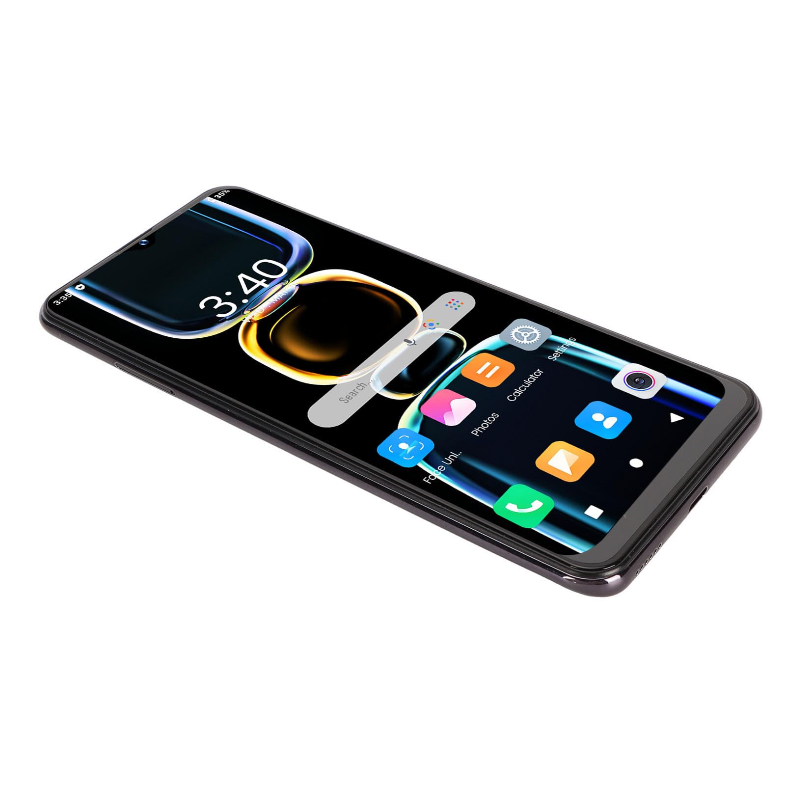 DAUZ Face Unlock Phone, 6500mAh Battery 100-240V 2.4G 5G WiFi Unlocked Smartphone 4G for Office 12 (US Plug)